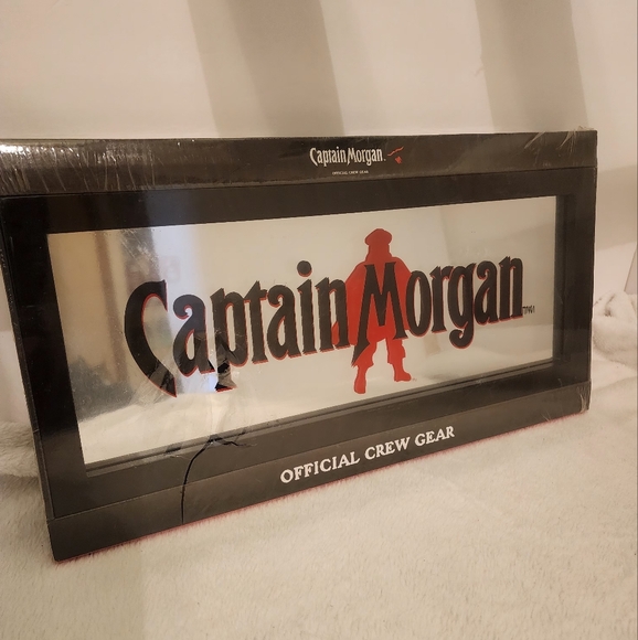 Captain Morgan | Other | Captain Morgan Rum Mirror Beer Sign Man Cave ...